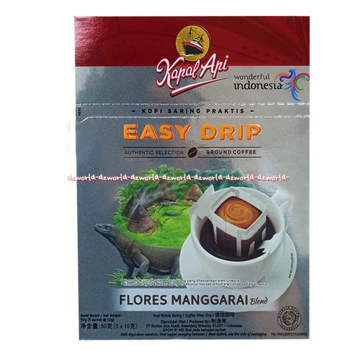 Jual Kapal Api 5sachet Easy Drip Flores Manggarai 5 sachet Blend Kopi ...