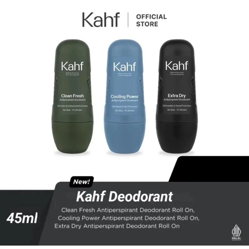 Kahf Antiperspirant Deodorant Roll On 45 ml Bau Ketiak Kering Tubuh ...