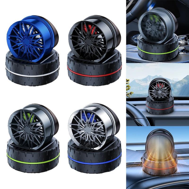 🔥Diffuser Solar Powered Rotating Car Purifier Simulated Wheels - TikTok ...