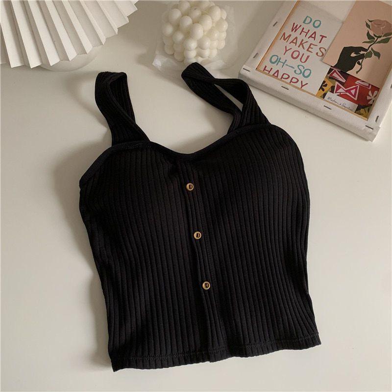 Women Summer Elastic Tank Top Crop Camisole Sleeveless T Shirt - TikTok ...