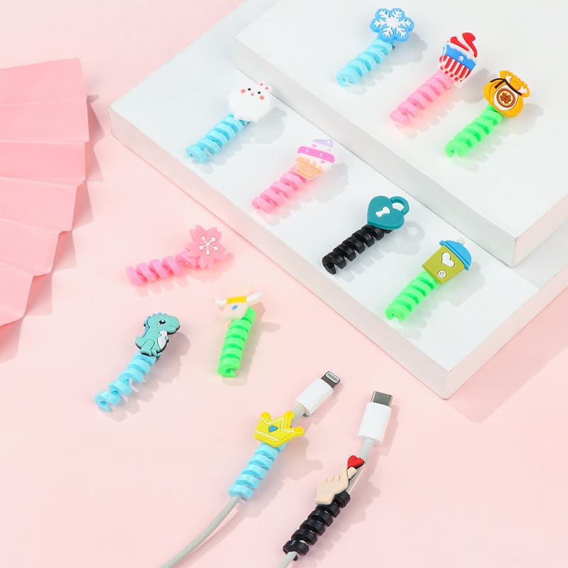 Silicone Tube Cable Clip Data Line Protector Winder Cover Cord - TikTok ...