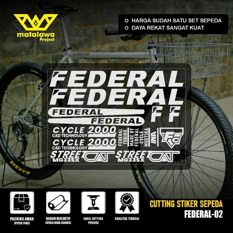 COD Cutting Sticker Sepeda FEDERAL Pussy Cat Stiker Streetca - Shop ...