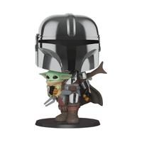 Promo Funko POP Jumbo Star Wars The Mandalorian with Child Chrome Cicil ...
