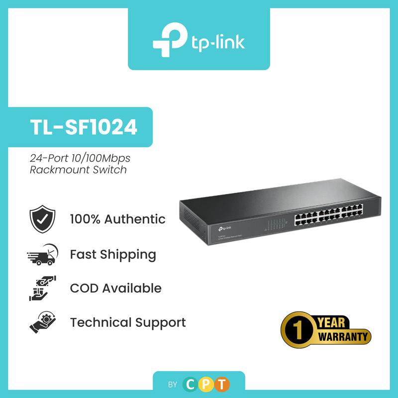 TP-Link TL-SF1024 24-Port 10/100Mbps Rackmount Switch | Network ...
