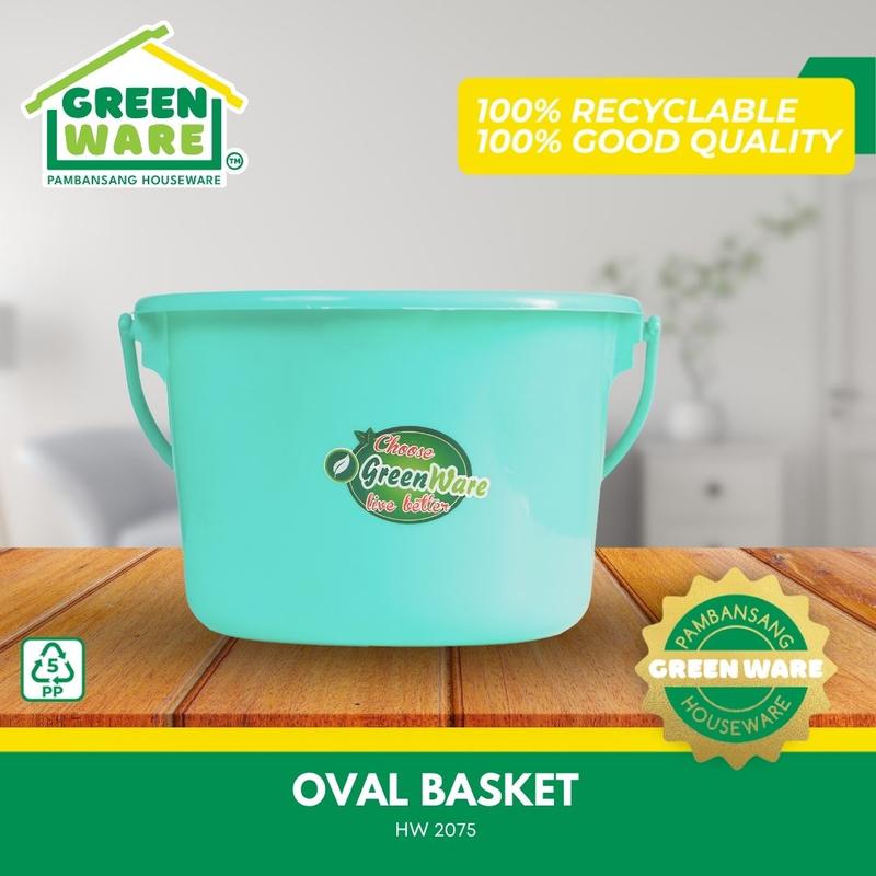 Greenware Multipurpose Basket Oval Bucket HW-2075 Pink - TikTok Shop ...