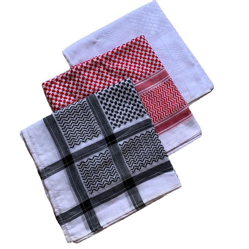 Muslim Men Plaid Print Headscarf Arab Dubai Turban Neck Wrap - TikTok ...