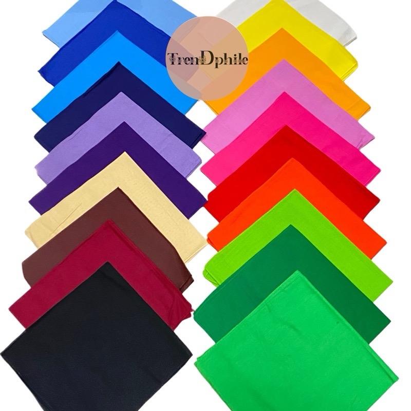 1Piece Scarf Plain Bandana/Handkerchief Panyo for Men-Women hankerchief ...