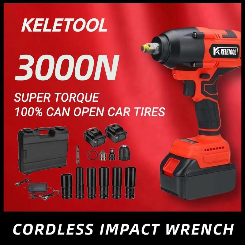 KELETOOL KE005 Impact Wrench 3000NM Cordless High Torque Brushless ...