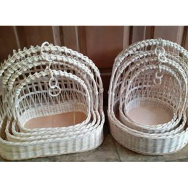 Ready 1set Keranjang Sangkar isi 4/ 3 Rotan Halus - Shop | Tokopedia
