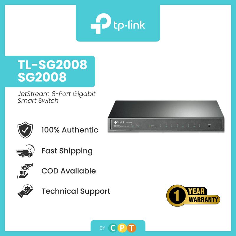TP-Link TL-SG2008 / SG2008 JetStream 8-Port Gigabit Smart Switch ...