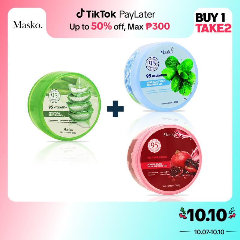 Buy 1 Take 2 Masko. Aloe Vera Soothing Gel Moisturizing Brightening ...