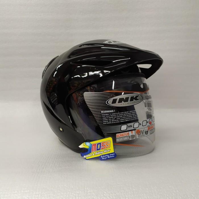 Helm INK CX 22 CX22 Solid Polos Black Metalic | Halfface | Original ...