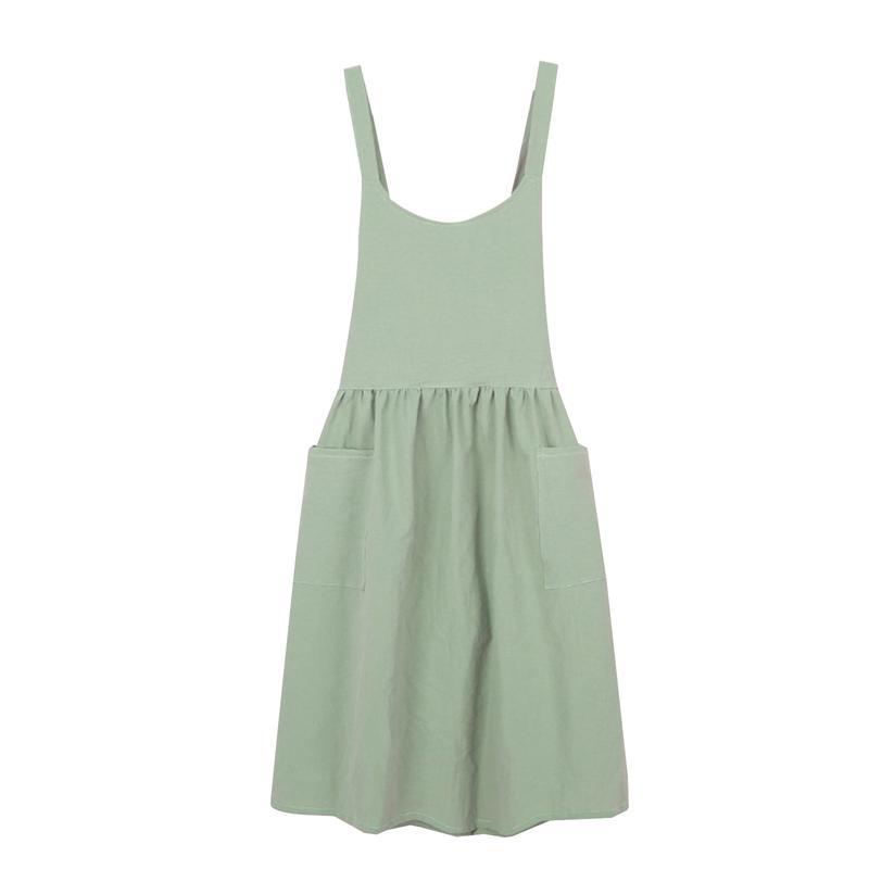 Pure Color for Cross Back Apron with Pockets Adjustable Wais - TikTok ...