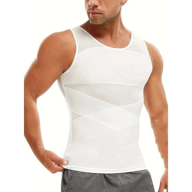 Men's Breathable Compression Tummy Control Under Shaper Sleeveless ...