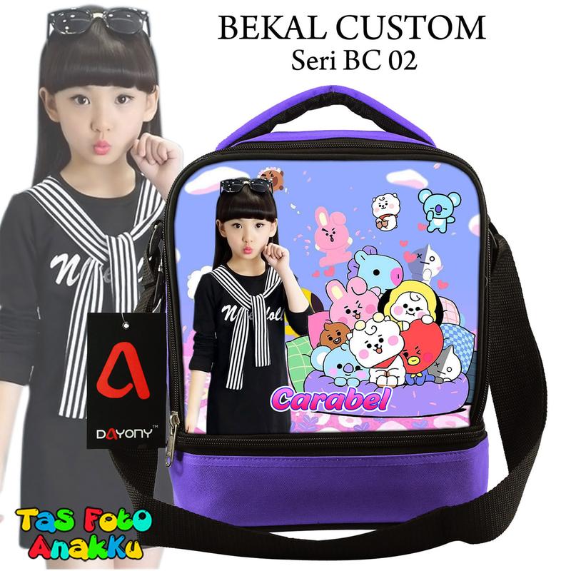 Tas BTS Tas Bekal Anak Sekolah Karakter BTS Lunch Bag Perempuan - Shop ...