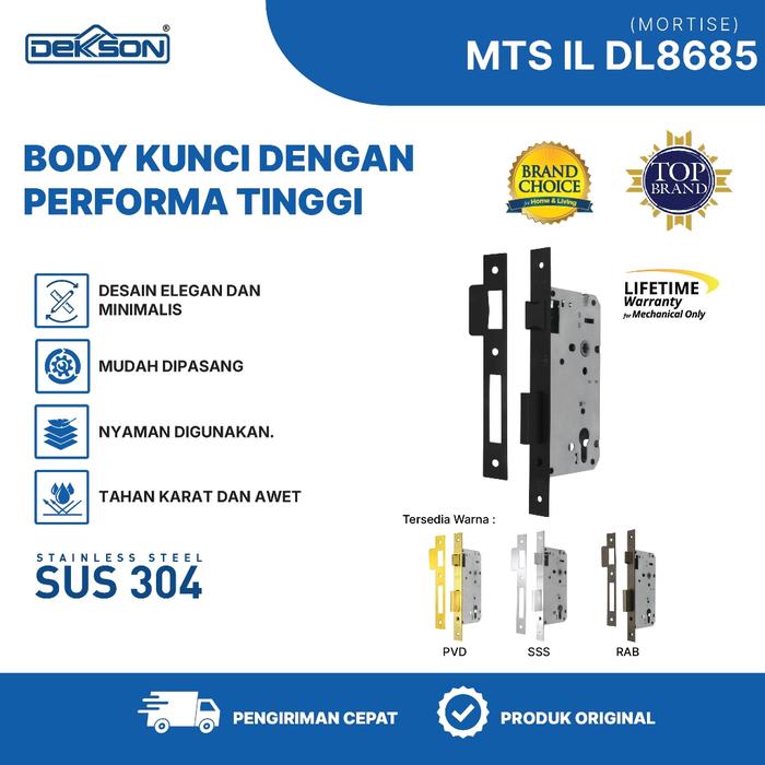 Promo DEKKSON Mortise Lock Interlatch Rumah Kunci MTS IL DL 8685 SUS ...