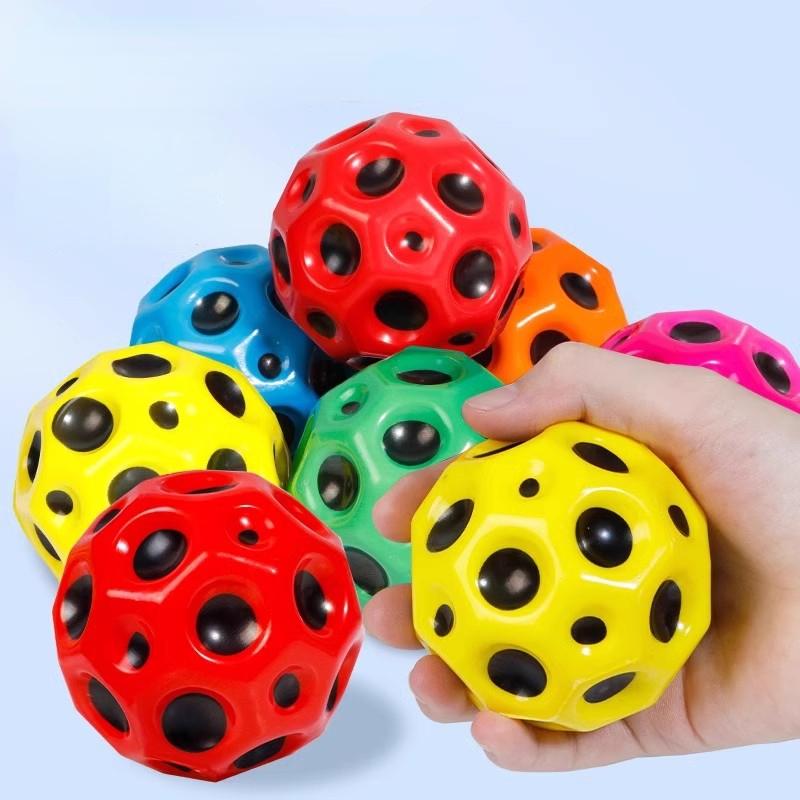 Fun High Resilience Hole Ball Anti-fall Moon Shape Porous Bouncy ...