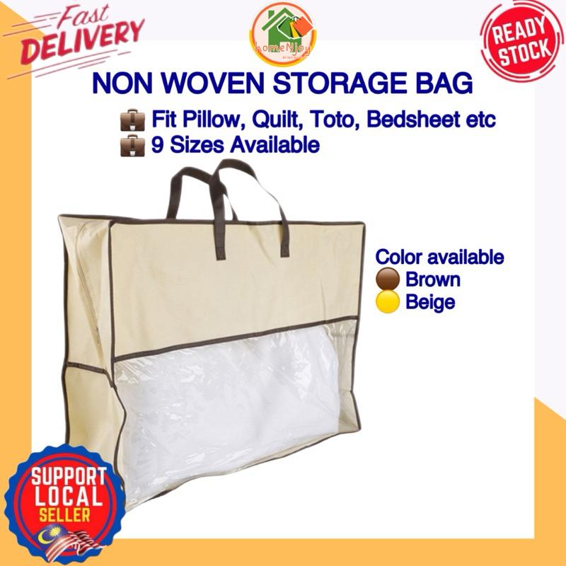 Storage Bag Non-woven fabric Beg Toto Quilt packaging transparent ...