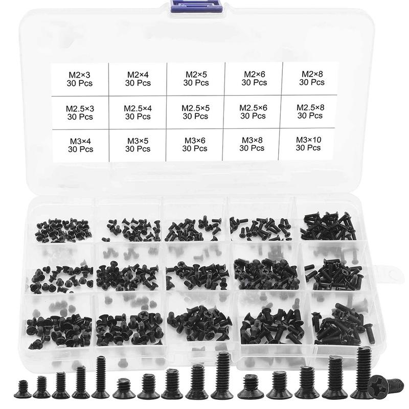 450 pcs Laptop Computer Screw Kit Countersunk Mini Screws Se - TikTok ...