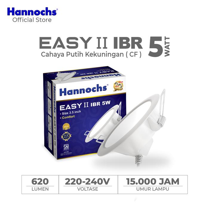 Promo Hannochs Downlight LED EASY II 5W IBR Cahaya Comfort - Putih ...