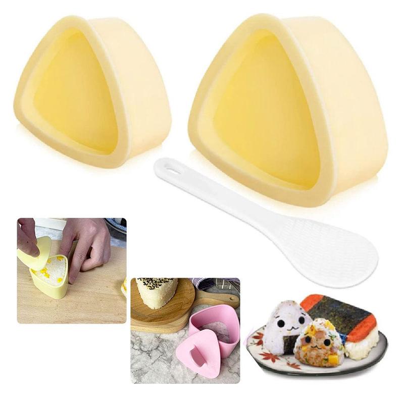3pcs Rice Ball Mold DIY Japanese Triangle Baby Kids Sushi Rice - TikTok ...