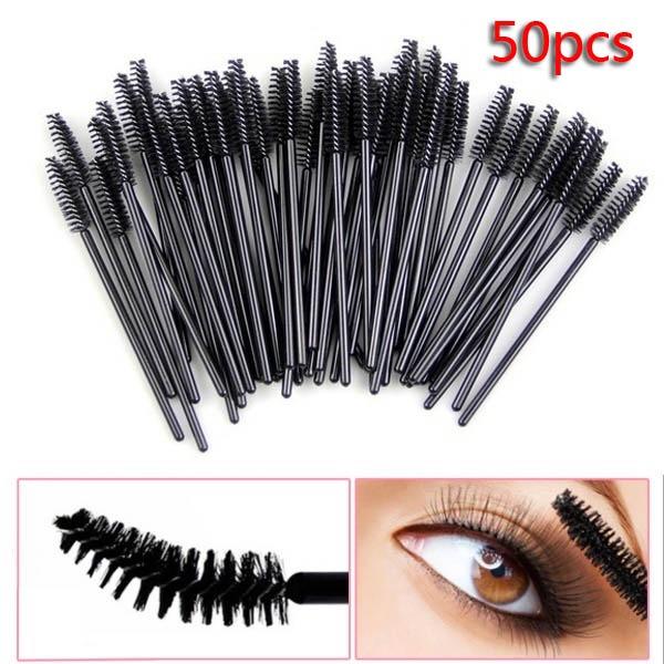50Pcs/Pack Spoolie Brush Eyelash Brush Comb for Eye Lash Extensions ...