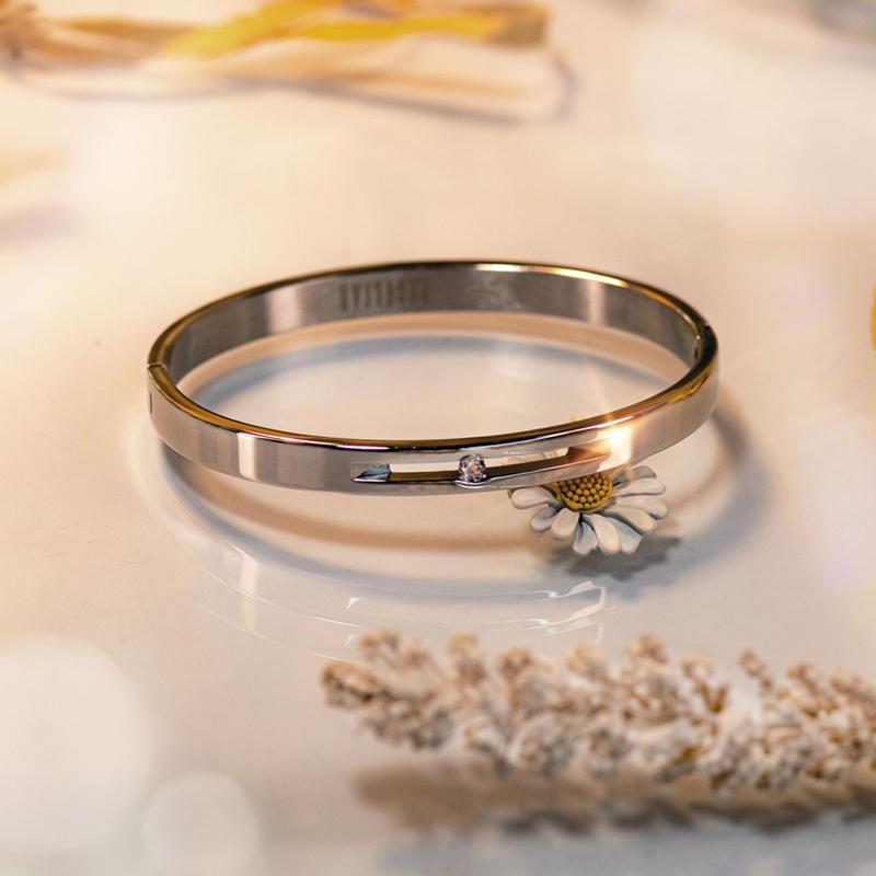 Peculiar Jewelry Stainless Steel Hinged Bangle Bracelet with - TikTok ...