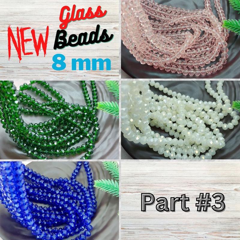 8mm Glass Beads Crystal Rondelle Jewellery Loose Beads Manik - TikTok ...
