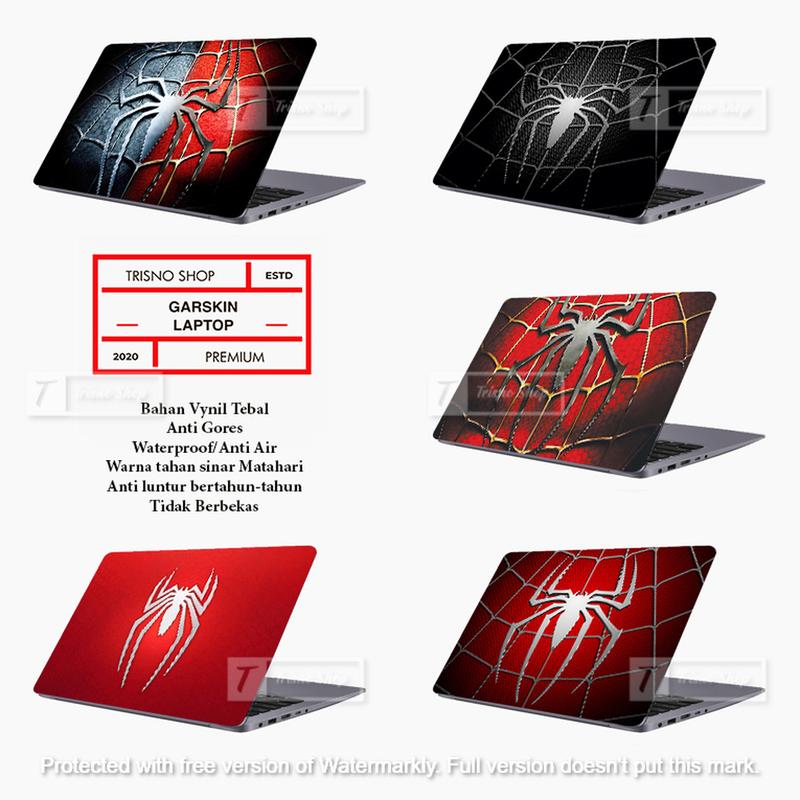 Stiker Laptop | Garskin Laptop | Spiderman + Laminasi - Shop | Tokopedia