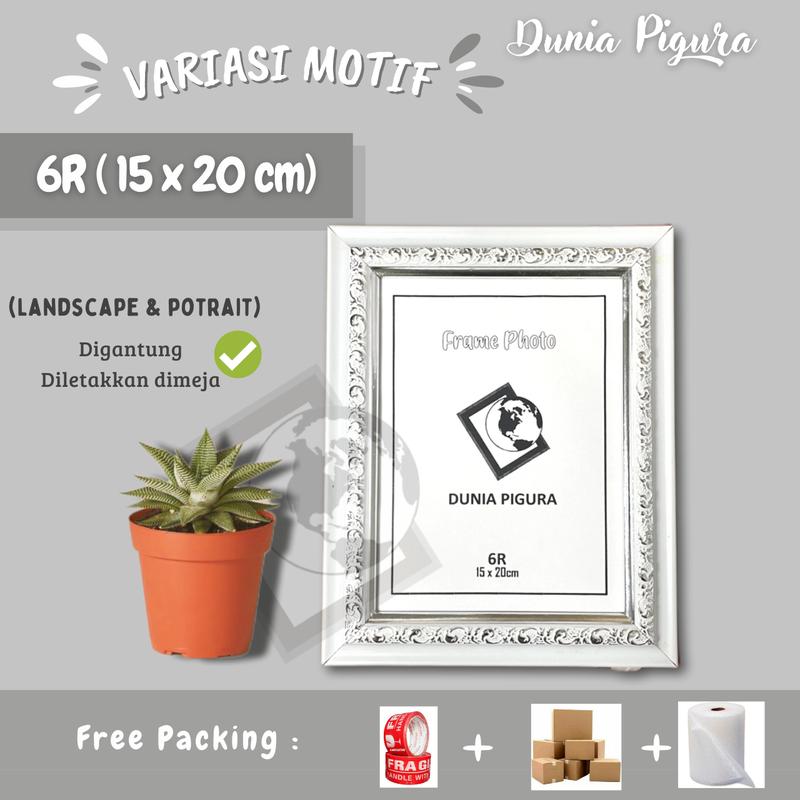 Bingkai Foto 6R (15x20 cm) PAKAI KACA Corak Ukir / Frame photo - Shop ...