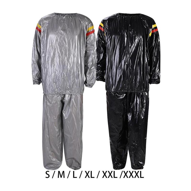 PVC Fitness Sauna Suit Lose Weight Tracksuit Women Men Full Body ...