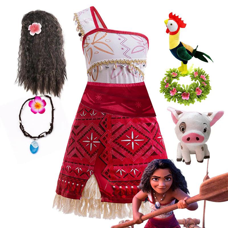 Girls New Movie Moana 2 Dress Halloween Party Adventure Costume ...