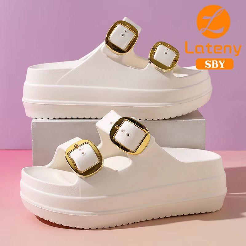 Lateny Sandal Wanita Jelly Slop Wedge Sandal Korea Sandal Fuji - Shop | Tokopedia
