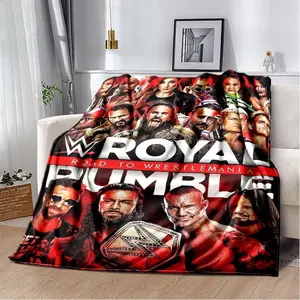 Wrestling Entertainment WWE Printed Comfortable Soft Blanket Sofa Bed ...