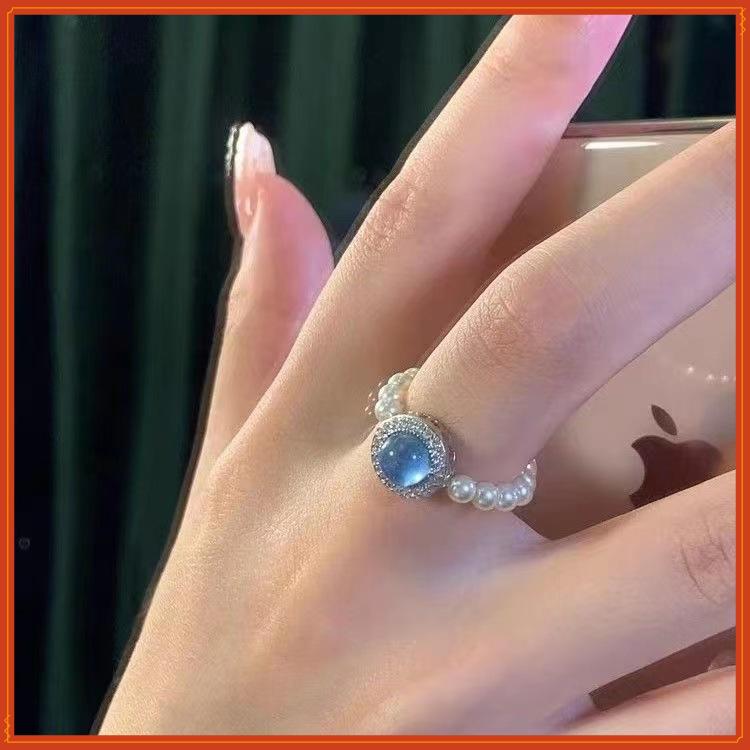 Mermaid Language Mercury Ring Aquamarine Pearl Bracelet Ligh - TikTok ...