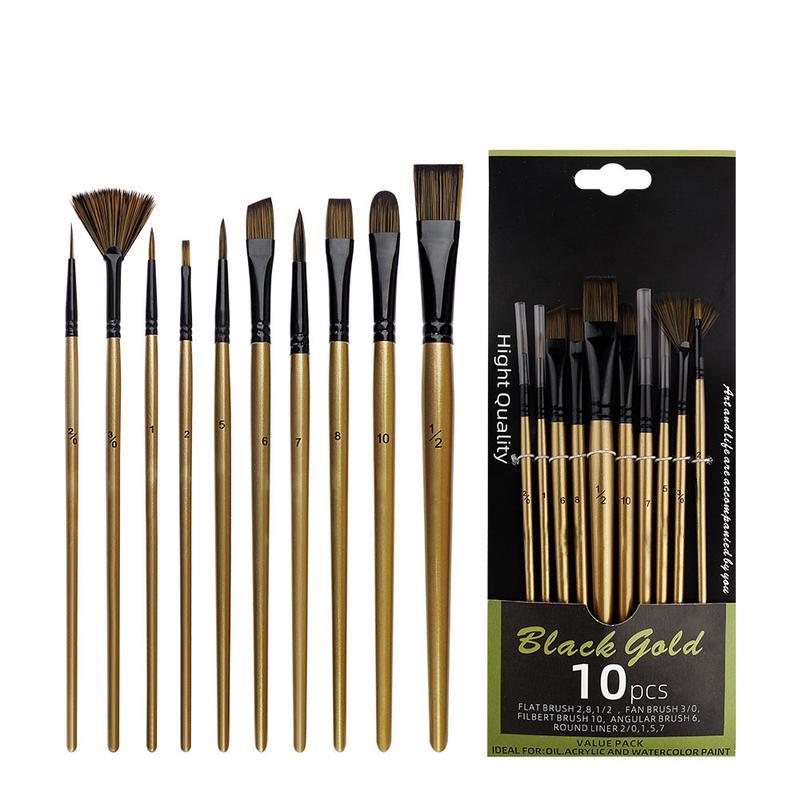 Set Berus Cat, Cat Air, 10 Keping, Pelbagai fungsi, Coklat, Kayu ...