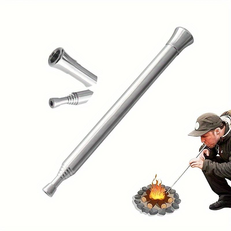 1pc, Fire Blow Pipe, Portable Telescopic Camping Fire Blower - TikTok Shop