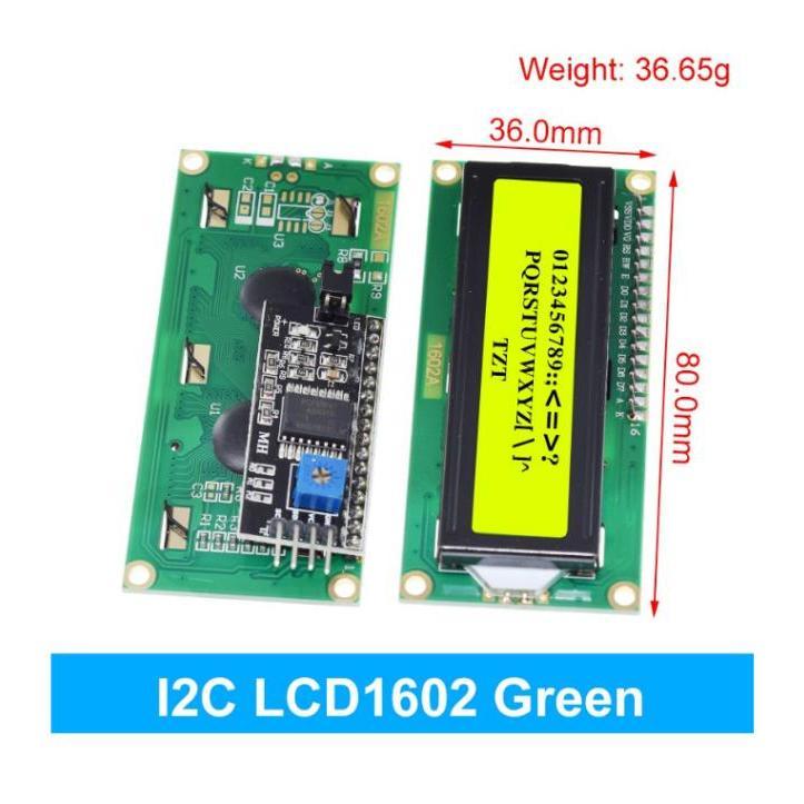 IIC/I2C/TWI 1602 16x2 Serial LCD Module Display for Arduino (GREEN ...
