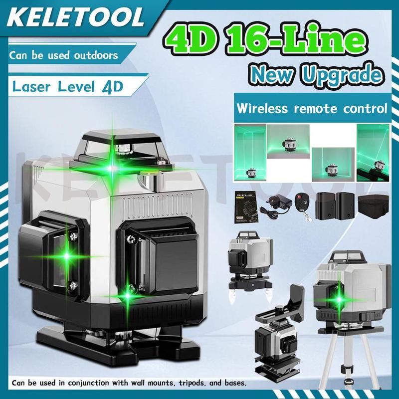 KELETOOL 360° Rotary 16 Lines Laser Level with Self-Leveling - TikTok ...