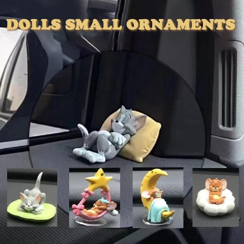 Dolls Small Ornaments New Tom Cat Jerry Mouse Car Ornament Toy - TikTok ...