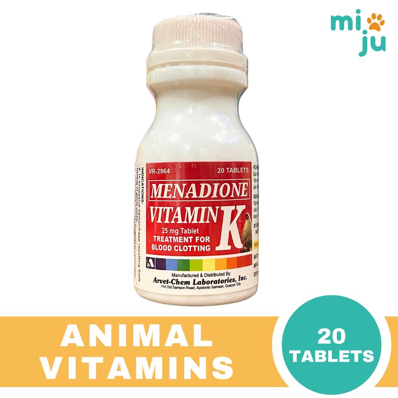 Arvet Menadione Vitamin K (20 Tablets) - For Animals - TikTok Shop ...