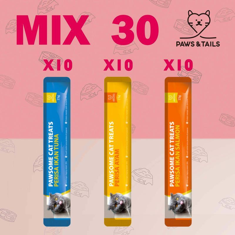 【Paws&Tails】Promo! Cat Stick Snack - 3 Rasa Mix (Ayam/Salmon/Tuna ...