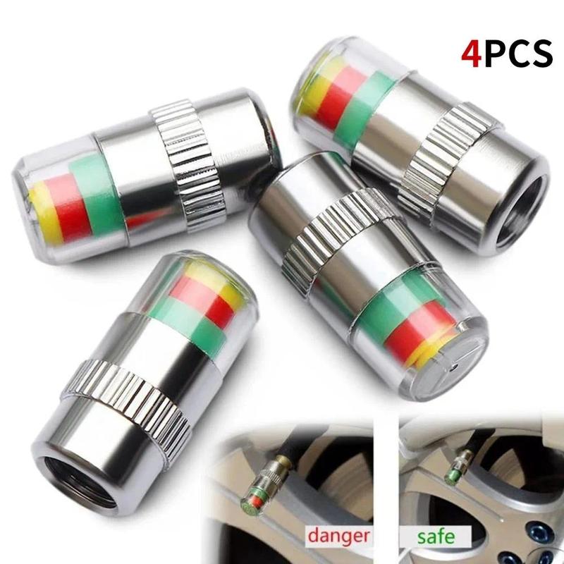 Penunjuk Tekanan Tayar Kereta, Set 4pcs, Tolok Tekanan Tayar - TikTok ...
