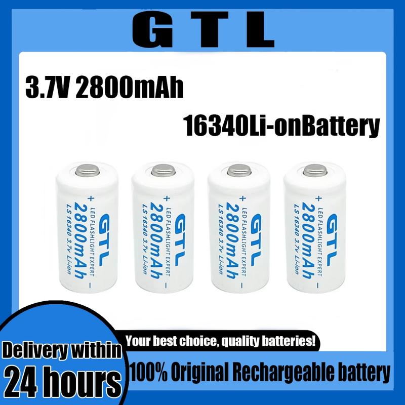 GTL 16340 3.7v 2800mAh Li-ion Battery Rechargeable Battery Small ...