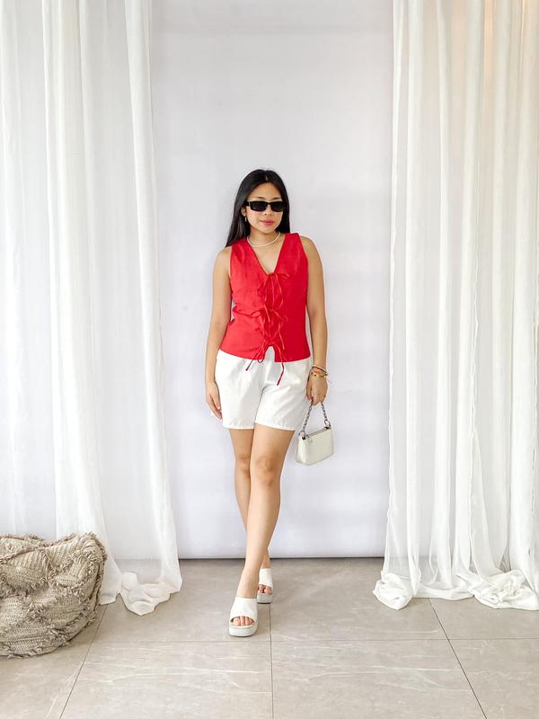 Daily Muse Vina Top Plain in Cotton Linen - TikTok Shop Philippines