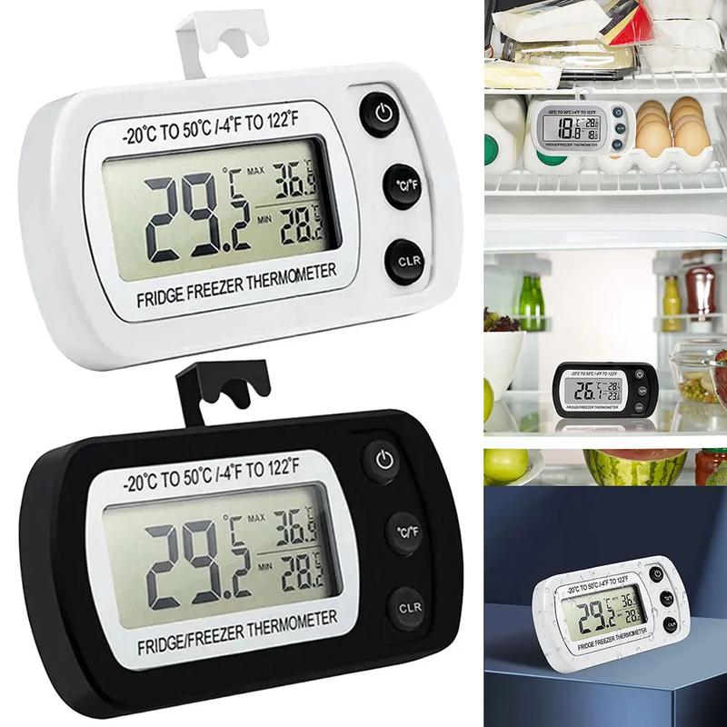 Termometer Bilik Peti Sejuk Digital, LCD Besar, Kalis Air, Magnet ...