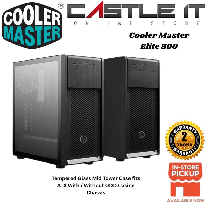 Cooler Master Elite 500 Tempered Glass Mid Tower Case fits ATX - TikTok ...