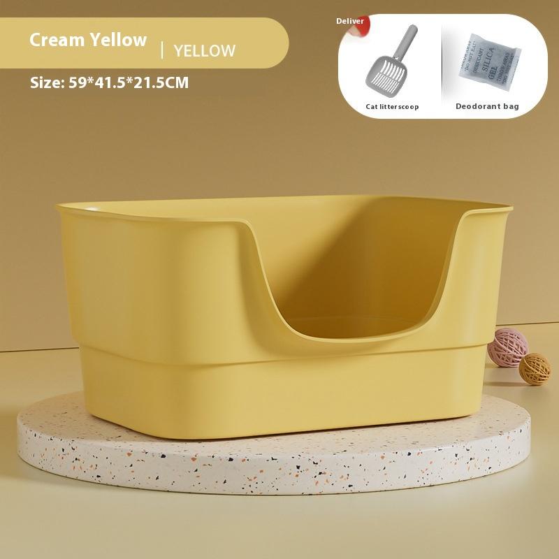Plastic Cat Litter Box Extra Large Anti-Splash Enclosed Cat Toilet Odor ...