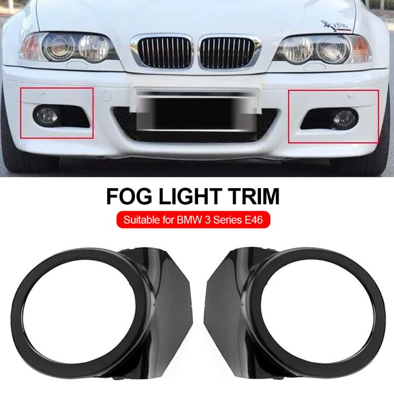 Car Front Bumper Fog Light Ring Cover Lamp Grille Surround Trim ...