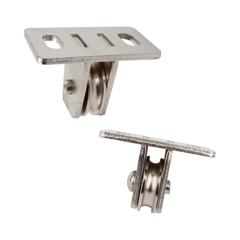 2x Pulley Block Rail Fixed Pulley for Winch Rope Cable Cord Guide ...